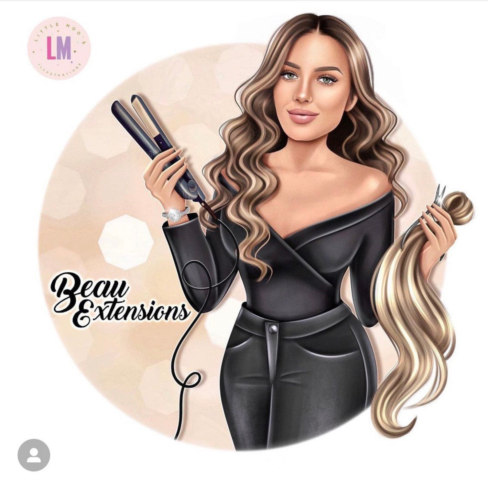 Hairdresser Logo, Hair Extension Logo Design, Hair Studio Logo, Hair ...