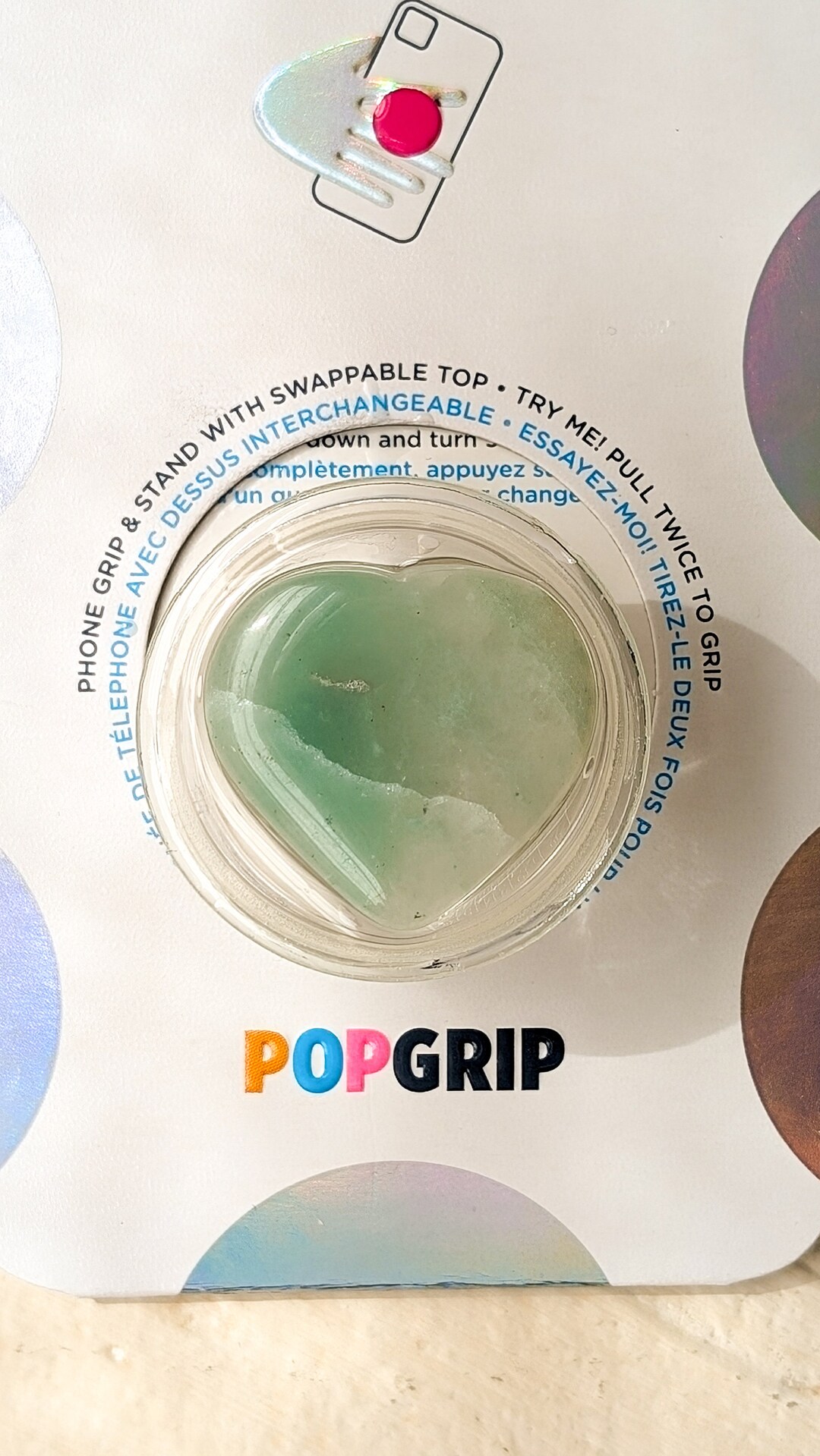 Aventurine Heart Popsocket II - Etsy