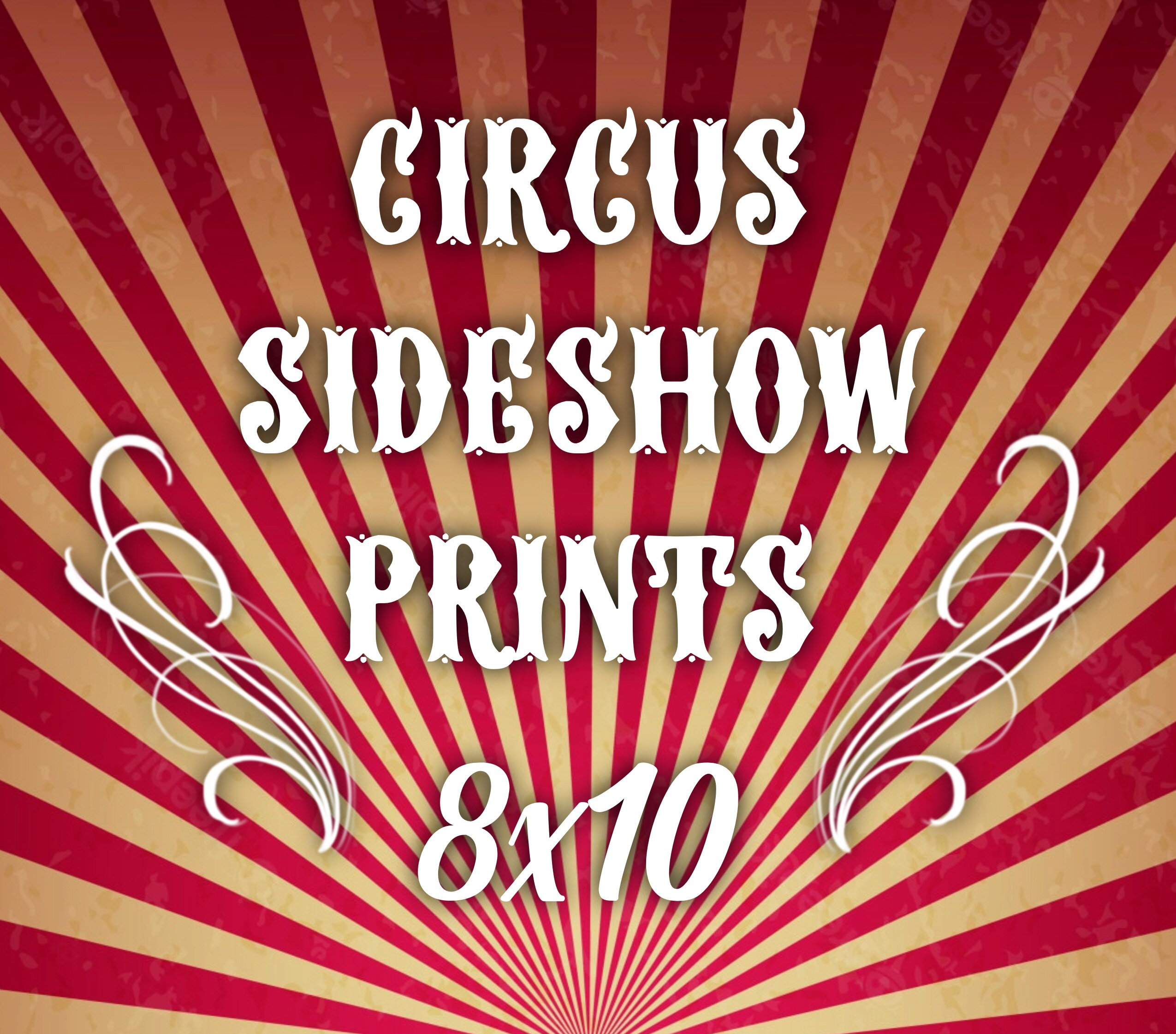 8x10 Circus Sideshow/freakshow Art Prints 6 Different Designs - Etsy