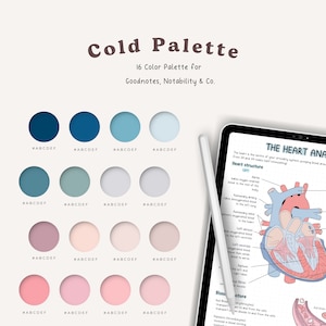 Cold Winter Palette, Digital Planner Color Swatches, Design Ideas Color ...