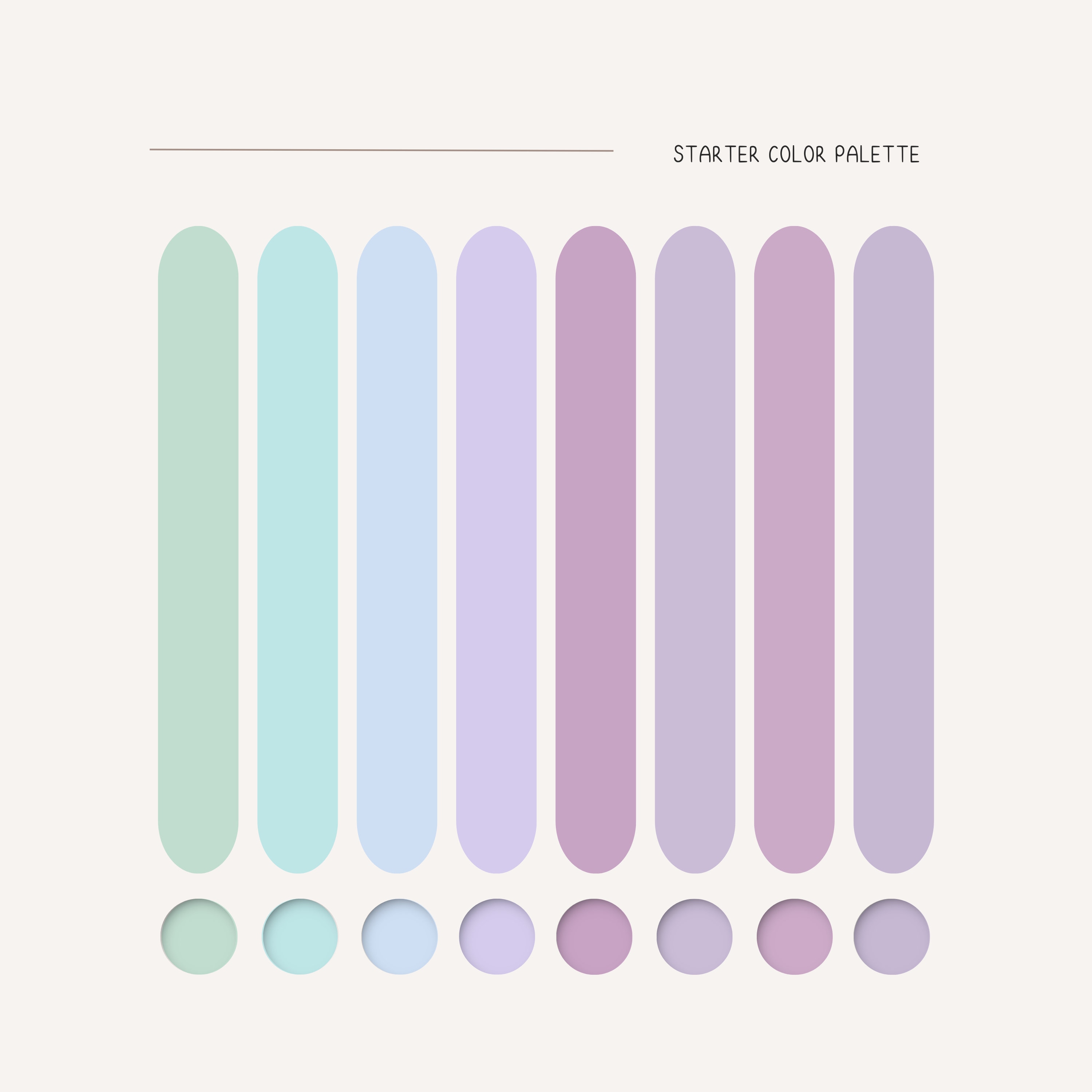 Starter Palette, Digital Planner Color Swatches, Design Ideas Color ...