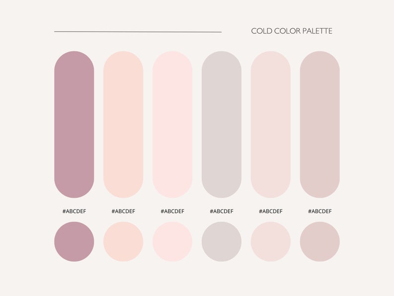 Cold Winter Palette, Digital Planner Color Swatches, Design Ideas Color ...