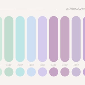 Starter Palette, Digital Planner Color Swatches, Design Ideas Color ...