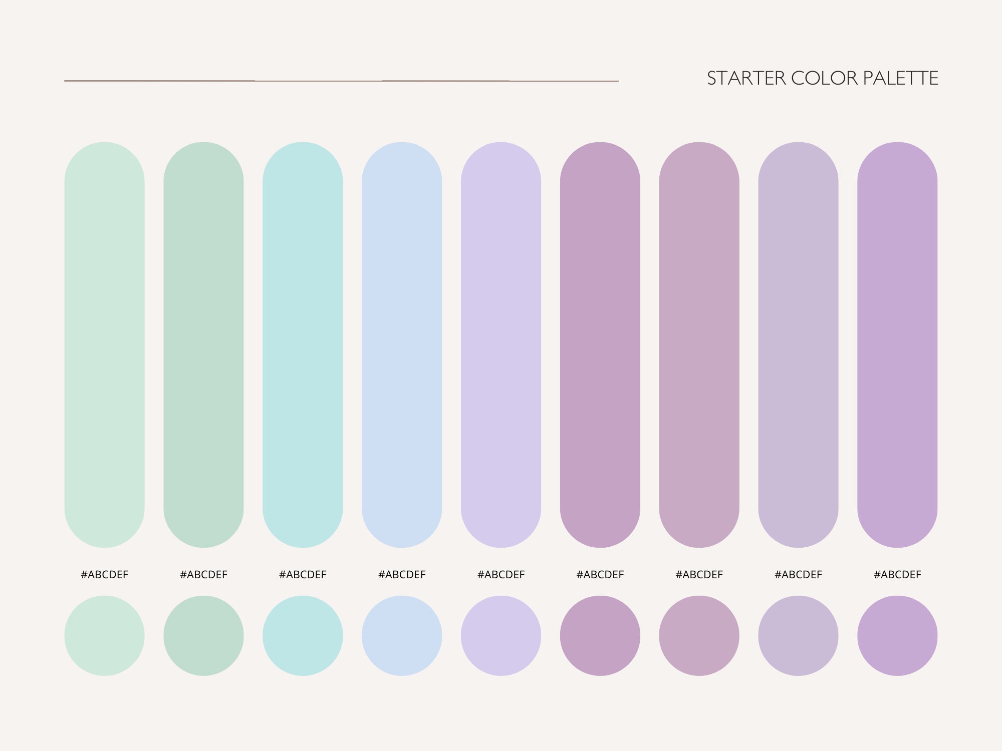 Starter Palette, Digital Planner Color Swatches, Design Ideas Color ...