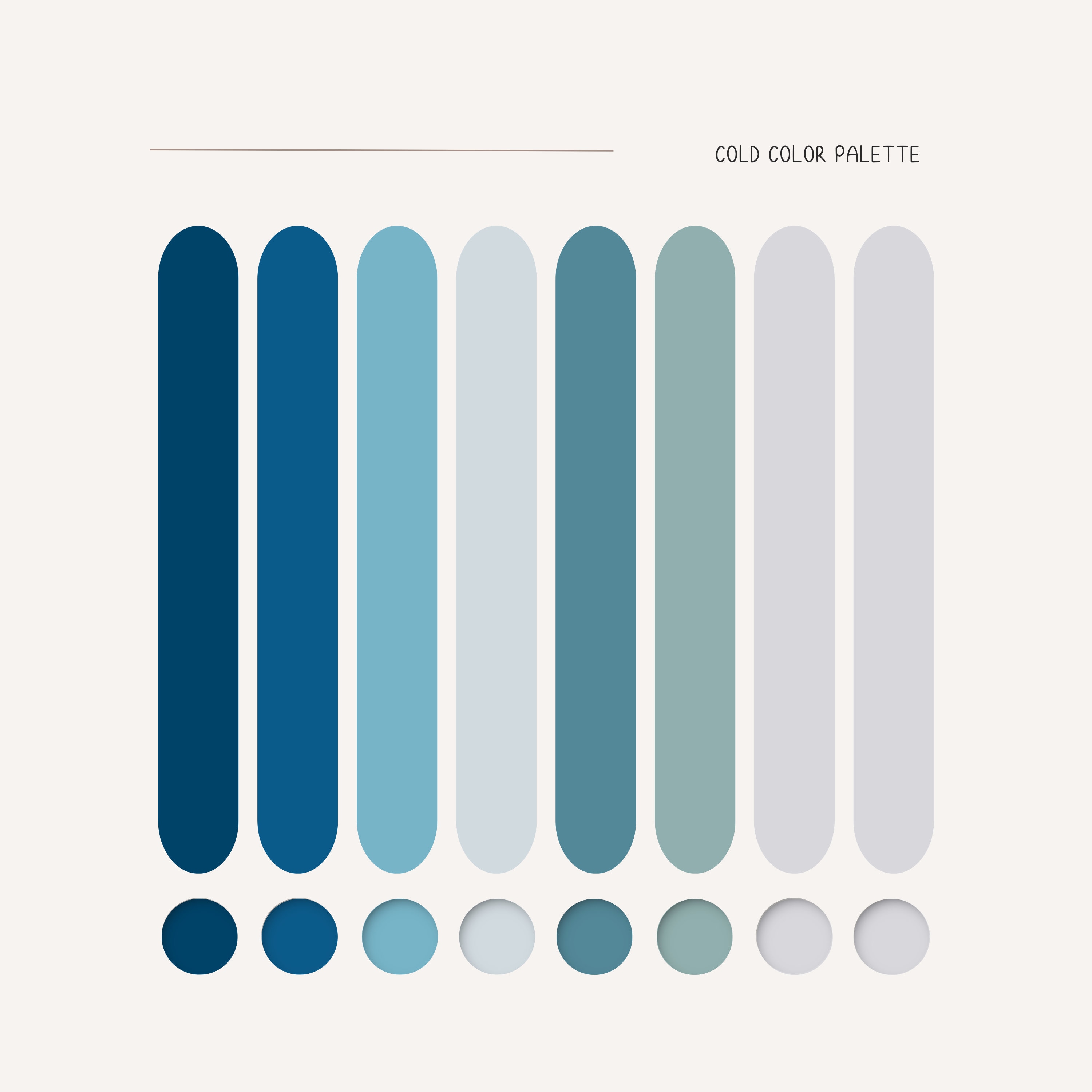 Cold Winter Palette, Digital Planner Color Swatches, Design Ideas Color ...
