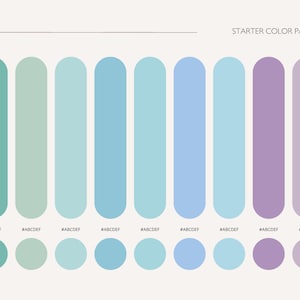 Starter Palette, Digital Planner Color Swatches, Design Ideas Color ...