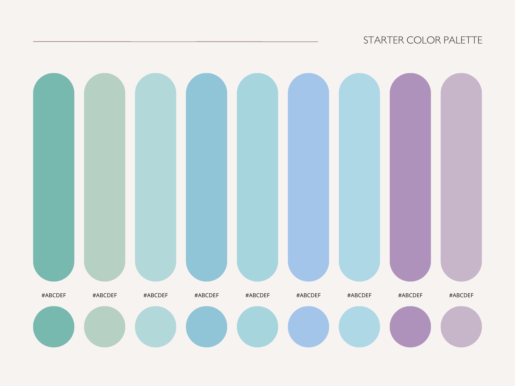 Starter Palette, Digital Planner Color Swatches, Design Ideas Color ...