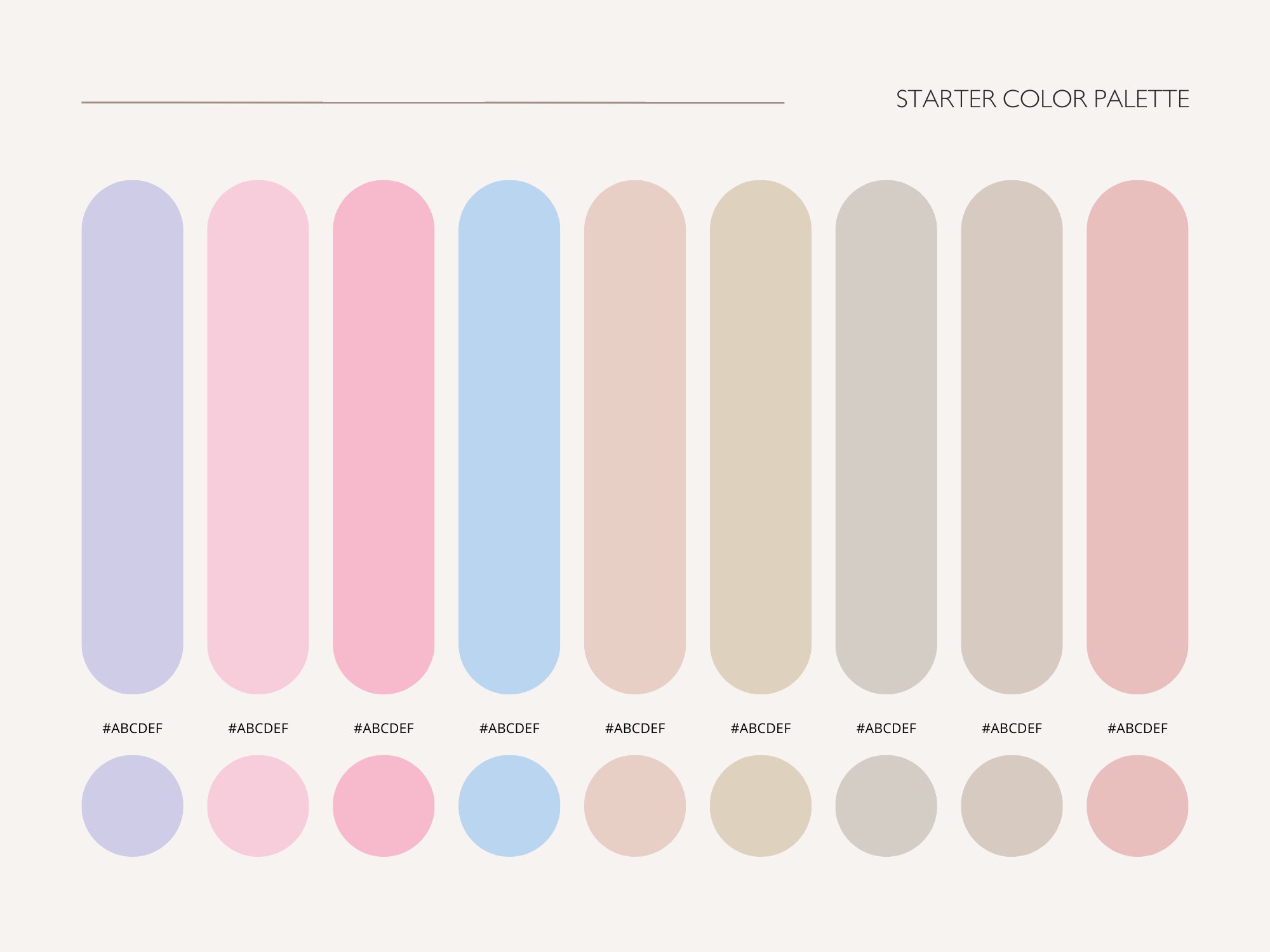 Starter Palette, Digital Planner Color Swatches, Design Ideas Color ...