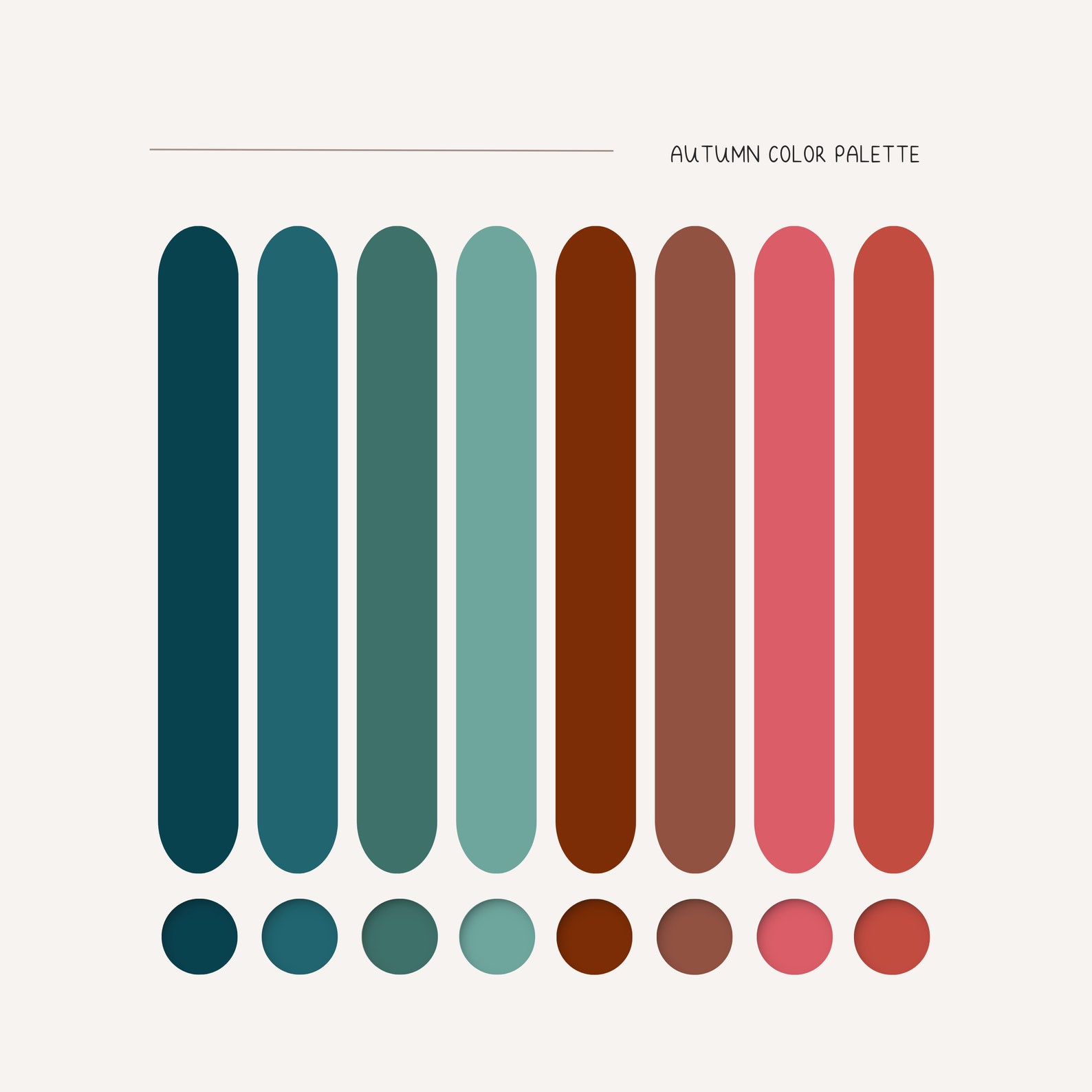 Autumn Palette, Digital Planner Color Swatches, Design Ideas Color ...