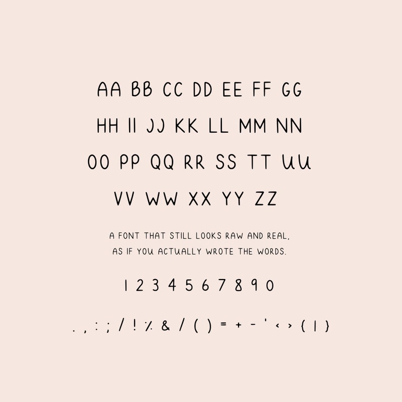 Handwritten Capitals Font for Digital Planner and Student Note Taking ...