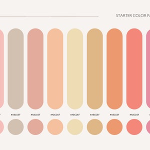Starter Palette, Digital Planner Color Swatches, Design Ideas Color ...