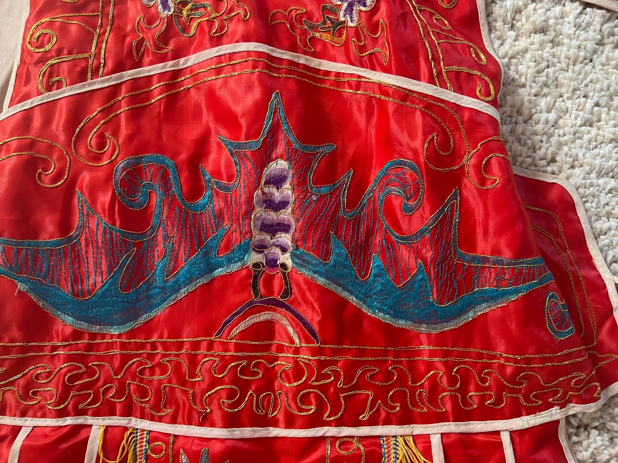 Chinese Antique Embroideries Opera Robe 55 L - Etsy