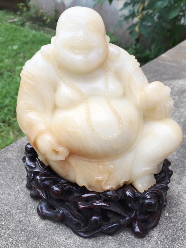 Antique Chinese Nephrite Jade Buddha Statue - Etsy