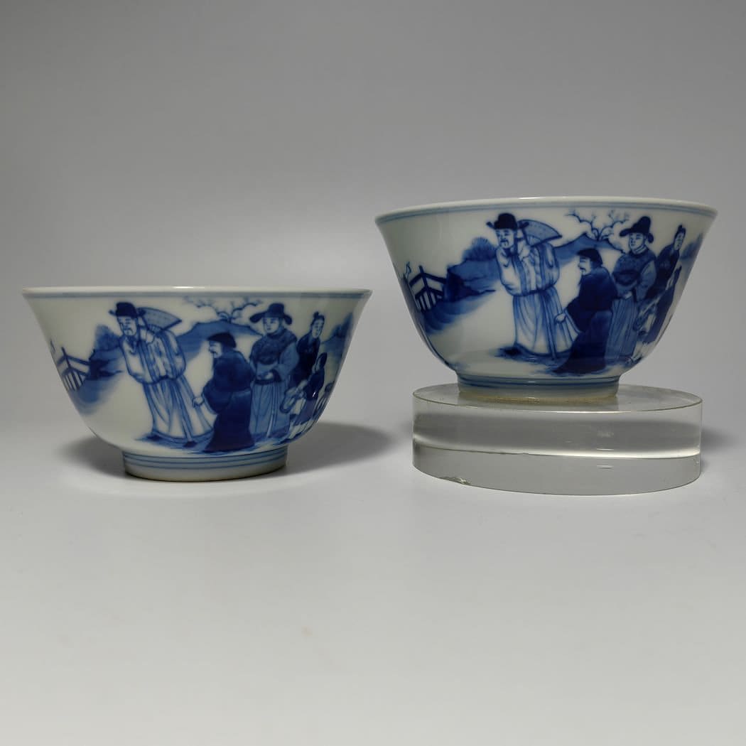 Chinese Blue & White Porcelain Cup - Etsy