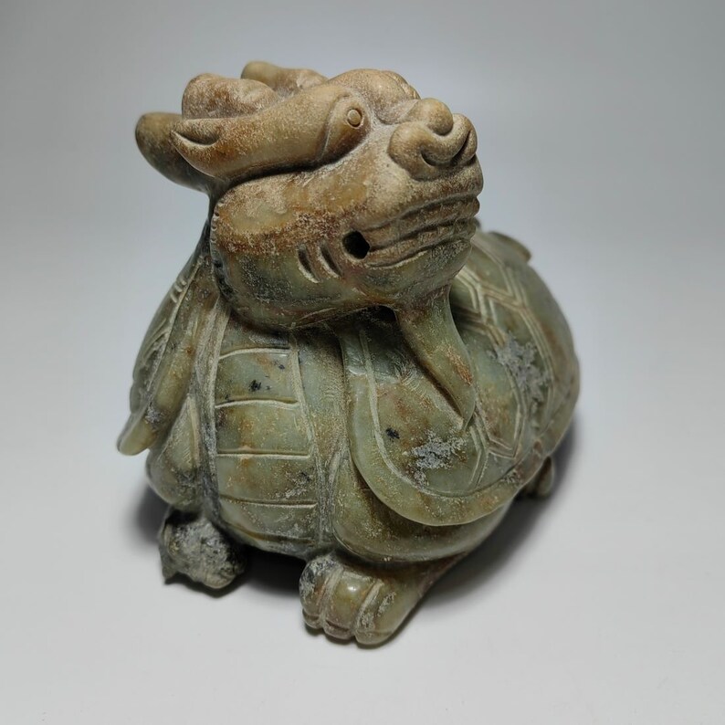 Good Luck Decoration Chinese Antique Jade Dragon Tortoise - Etsy