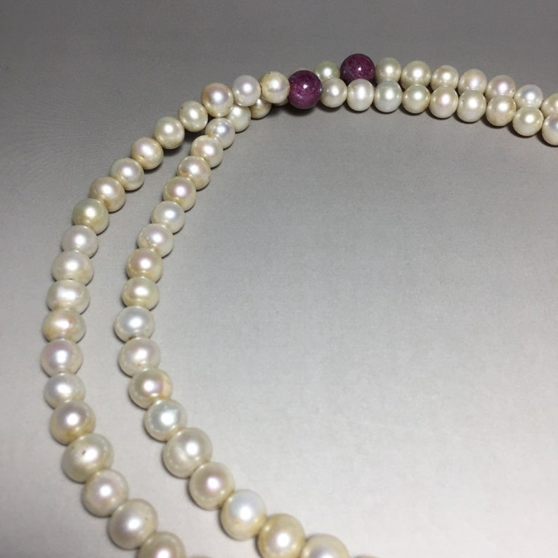 Chinese Antique Rare Palace 108 Pearl Necklace With Ruby & - Etsy
