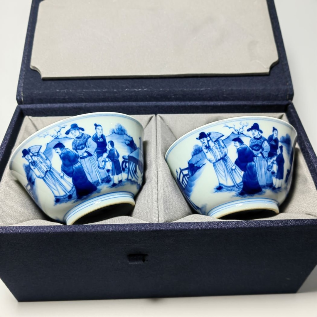 Chinese Blue & White Porcelain Cup - Etsy