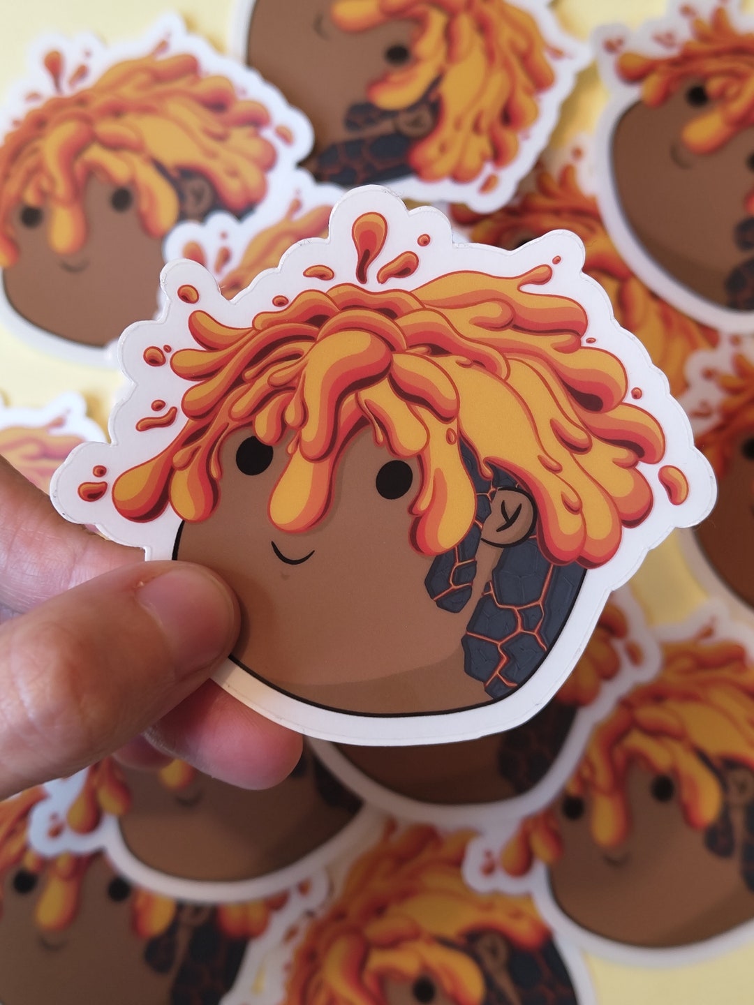 Cute Volcano Lava Transparent Sticker - Etsy