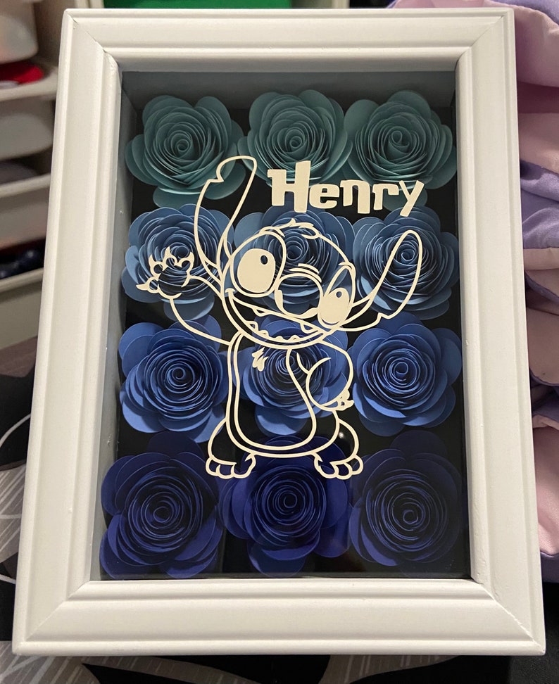 Paper Flower Shadow Box 6x6 - Etsy