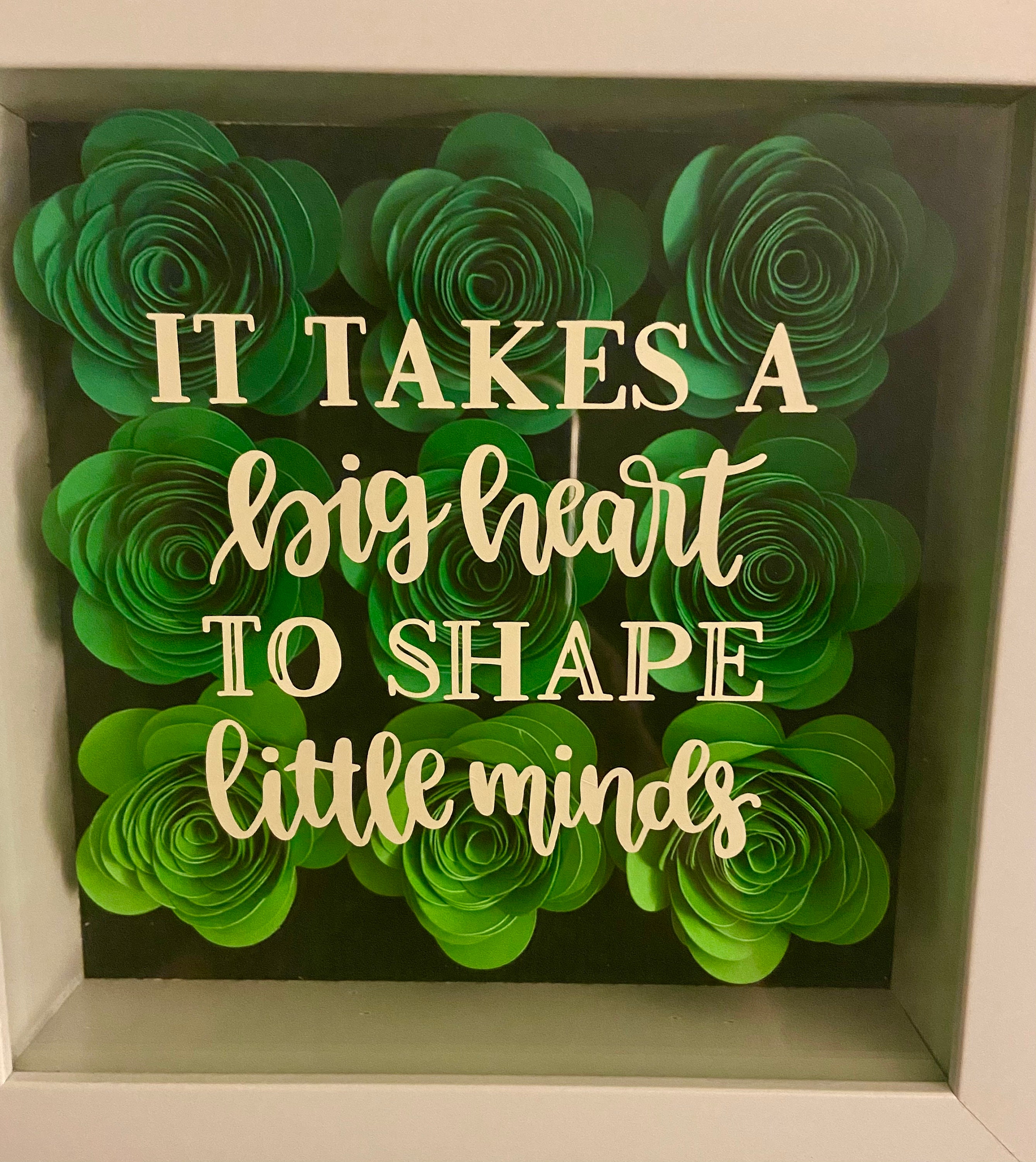 Paper Flower Shadow Box 6x6 - Etsy