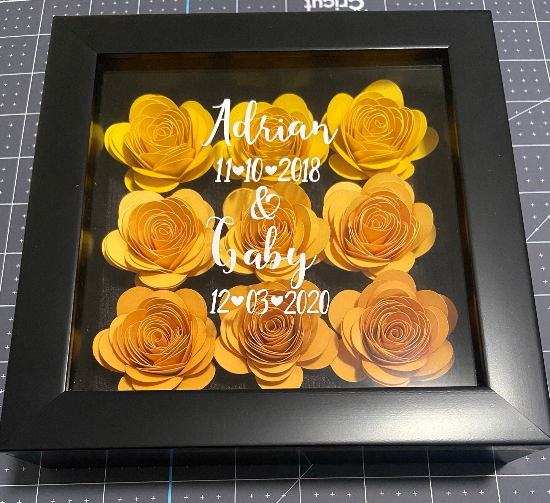 Paper Flower Shadow Box 6x6 - Etsy