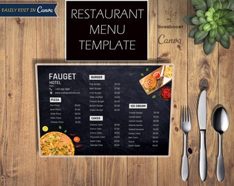 Landscape Menu Template - Etsy