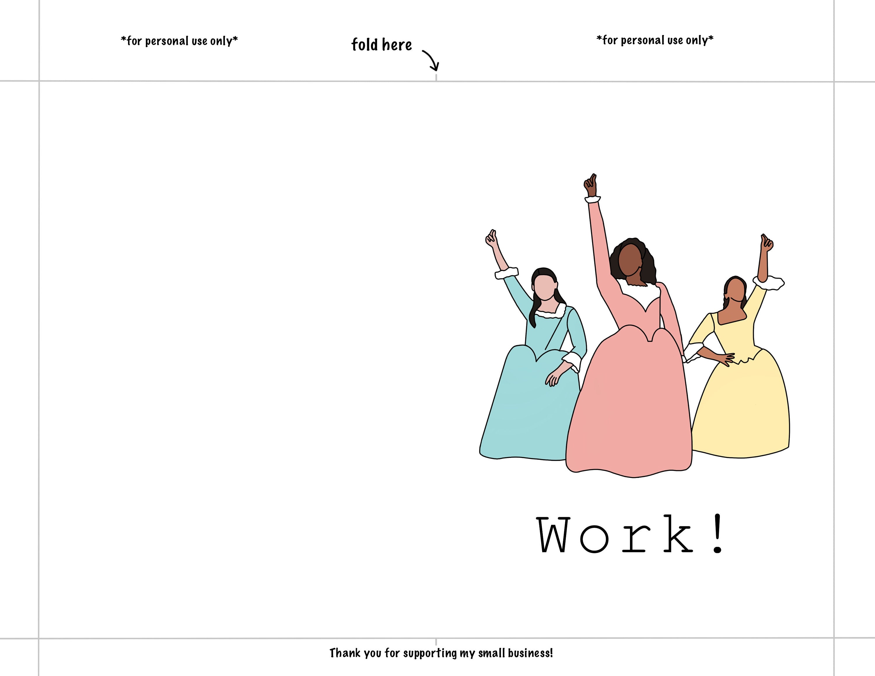 Hamilton Card 5x7 - Digital Download - Schuyler Sisters - Printable ...