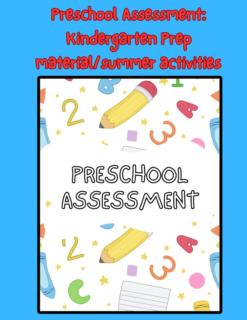 Kindergarten Prep Worksheets, Preschool Assessment Worksheets, Pre-k ...