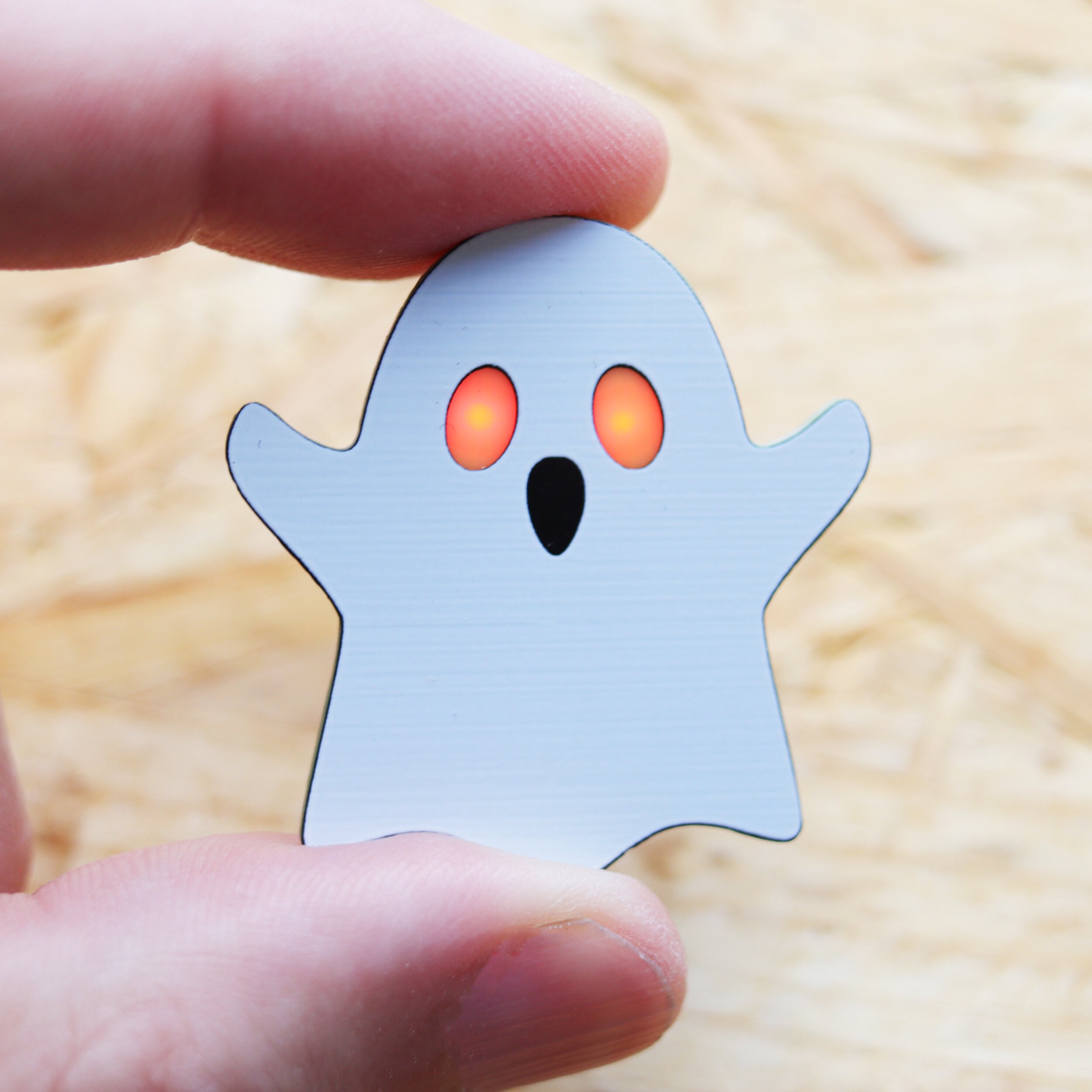 Electronic Ghost Pin Badge - Etsy