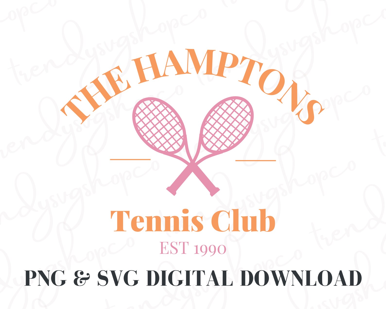 Hamptons Tennis Club Crewneck SVG PNG, Hamptons Tennis Club, Preppy Svg ...