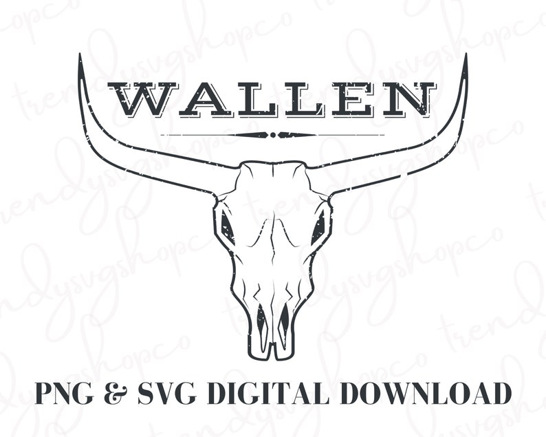 Wallen Country Music Bull Head PNG SVG Morgan Wallen PNG - Etsy