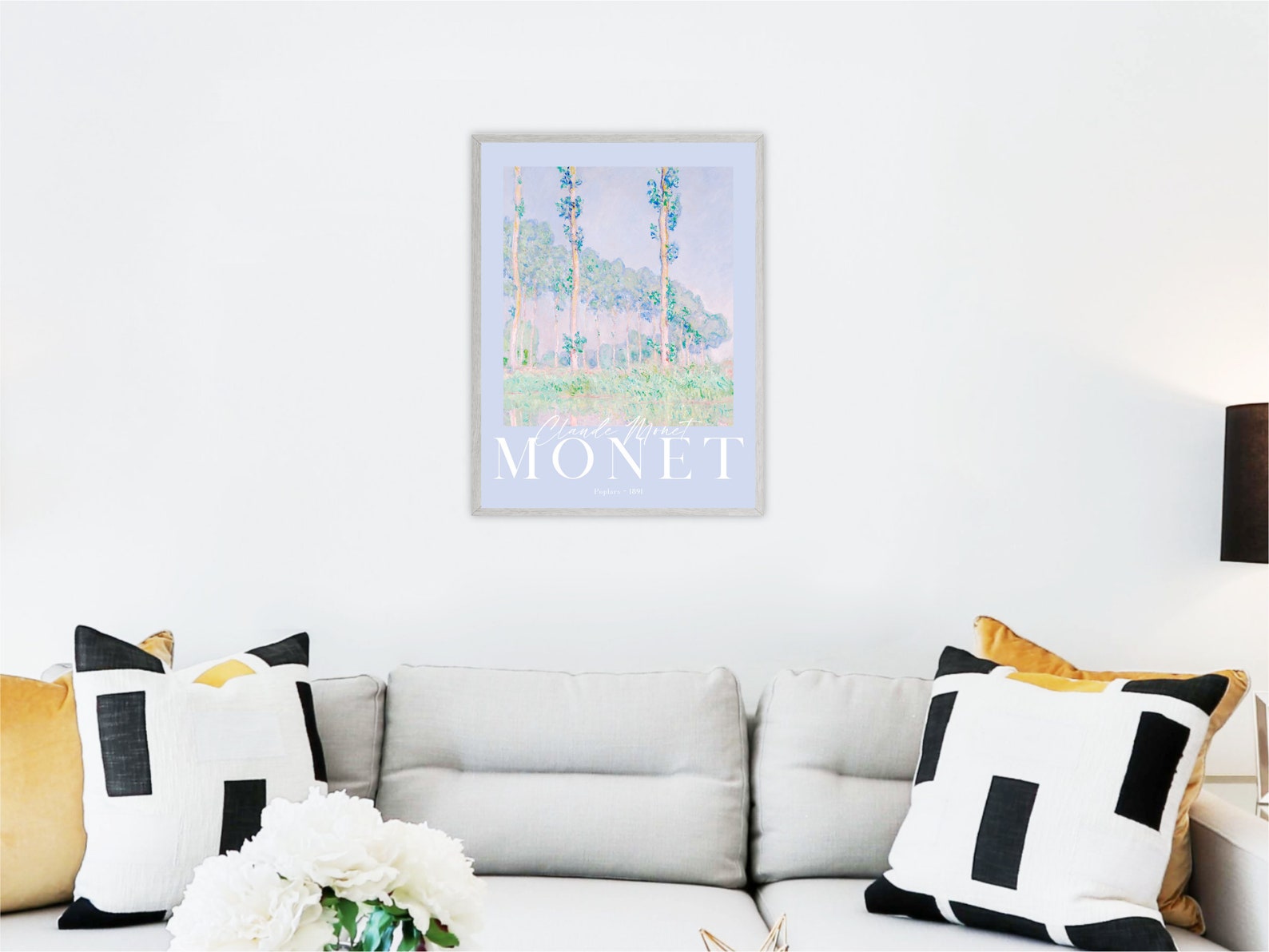 Monet Print, Pale Blue Wall Art, Claude Monet Poster, Classic Painting ...