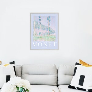 Monet Print, Pale Blue Wall Art, Claude Monet Poster, Classic Painting ...