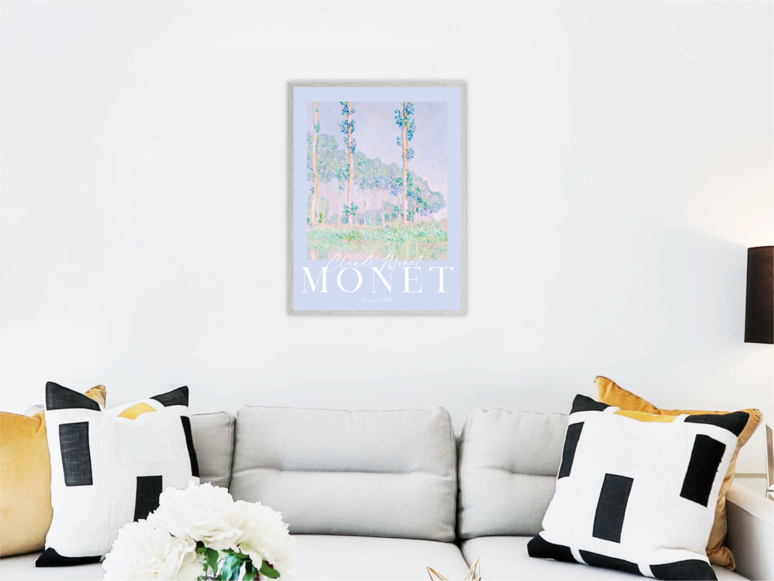 Monet Print, Pale Blue Wall Art, Claude Monet Poster, Classic Painting ...