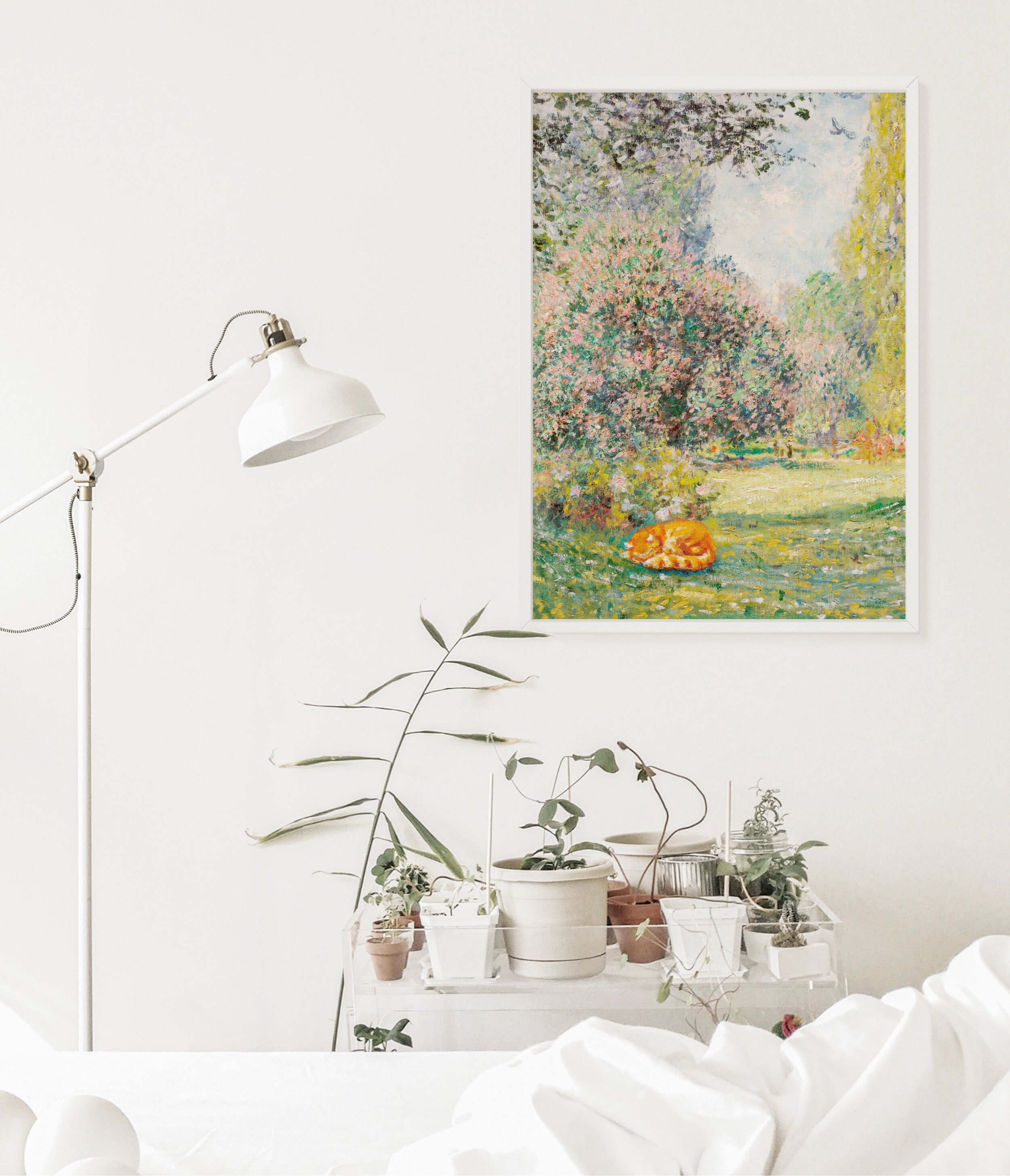 Monet Cat Poster Monet Art Print Orange Cat Print Orange - Etsy