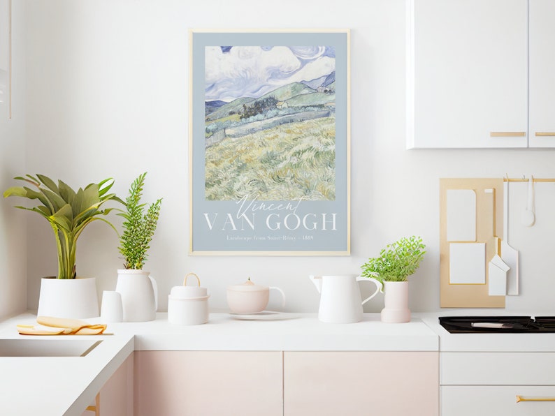 Set of 3 Van Gogh Print, Pastel Van Gogh Wall Art, Exhibition Poster ...