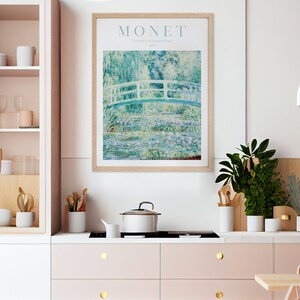 Monet Print Set of 3, Monet Poster, Monet Water Lillies Print, Pale ...
