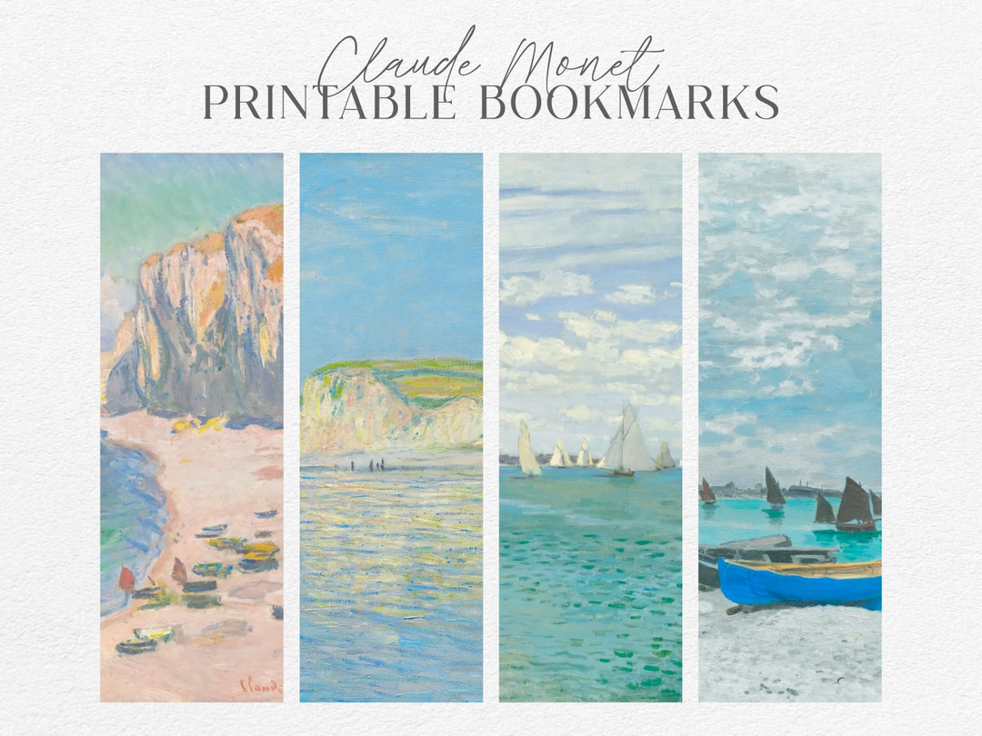 Monet Bookmark | Printable Bookmarks | Digital Download Bookmark ...
