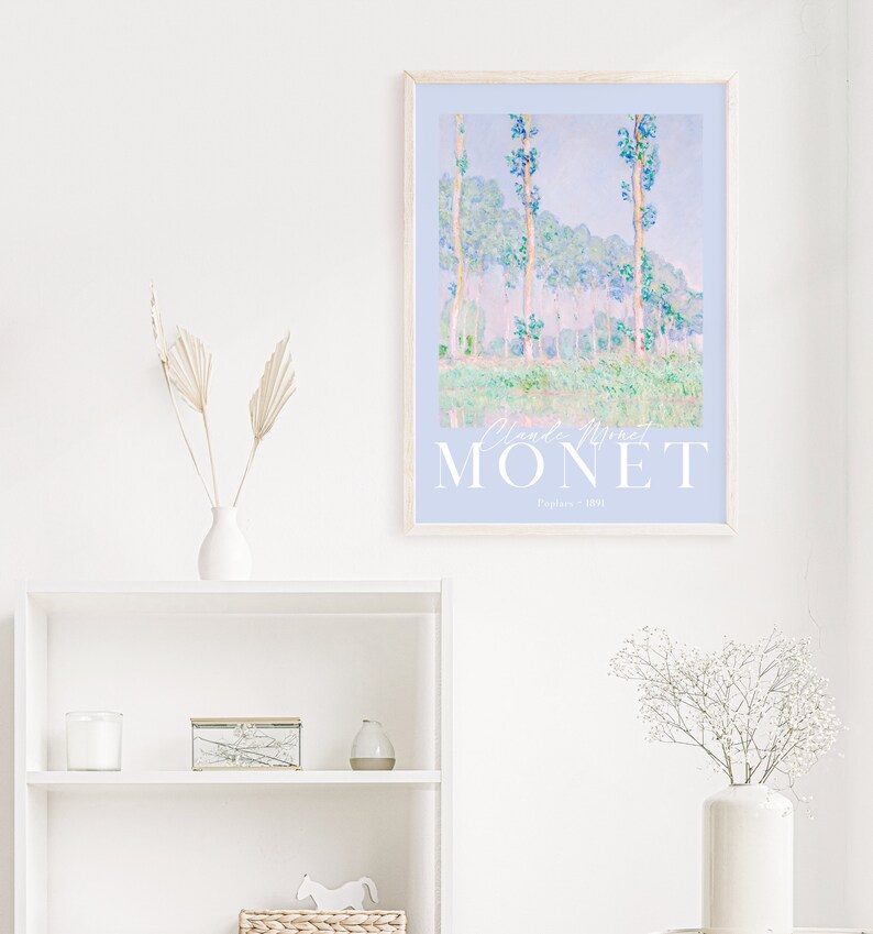 Claude Monet Print, Purple Pastel Wall Art, Vintage Impressionist ...