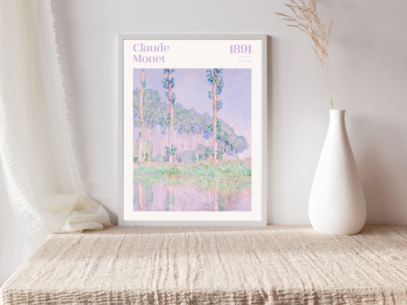 Set of 3 Monet Print, Monet Painting Gallery Wall Set, Lavender Gallery ...