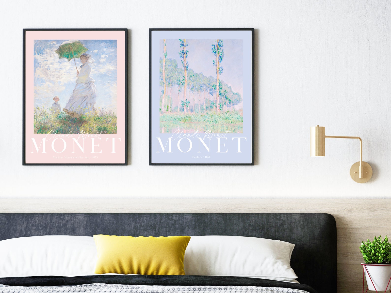 Set of 3 Monet Print, Monet Gallery Wall Set, Pastel Claude Monet Art ...