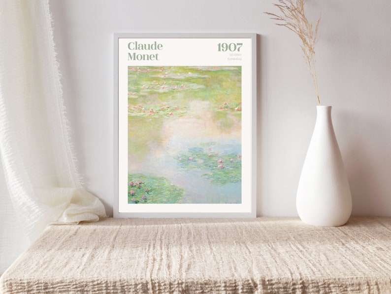 Set of 3 Monet Print, Monet Gallery Wall Set, Monet Japanese Bridge ...