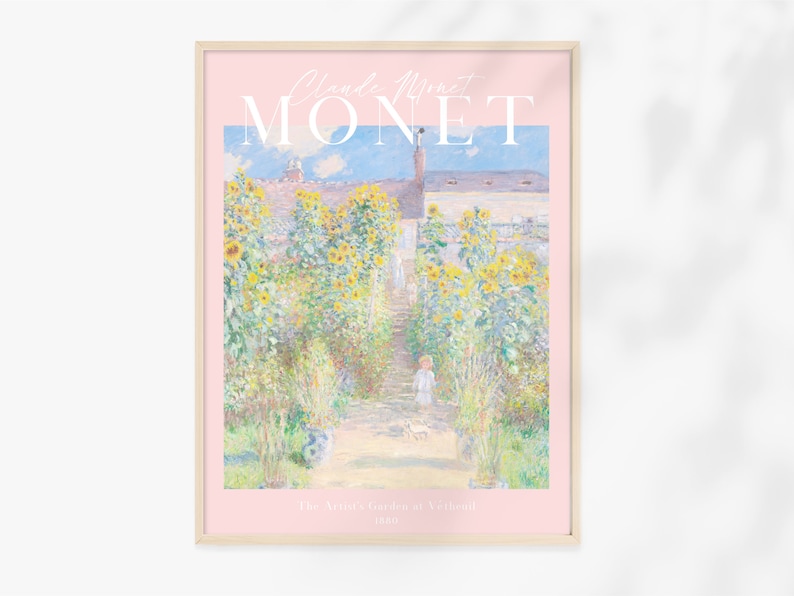 Monet Print Download, Pastel Pink Monet Poster, Classic Painting Poster ...