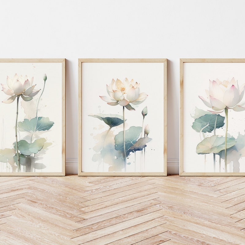 Lotus Flower Print - Etsy