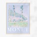 Monet Print, Pale Blue Wall Art, Claude Monet Poster, Classic Painting ...