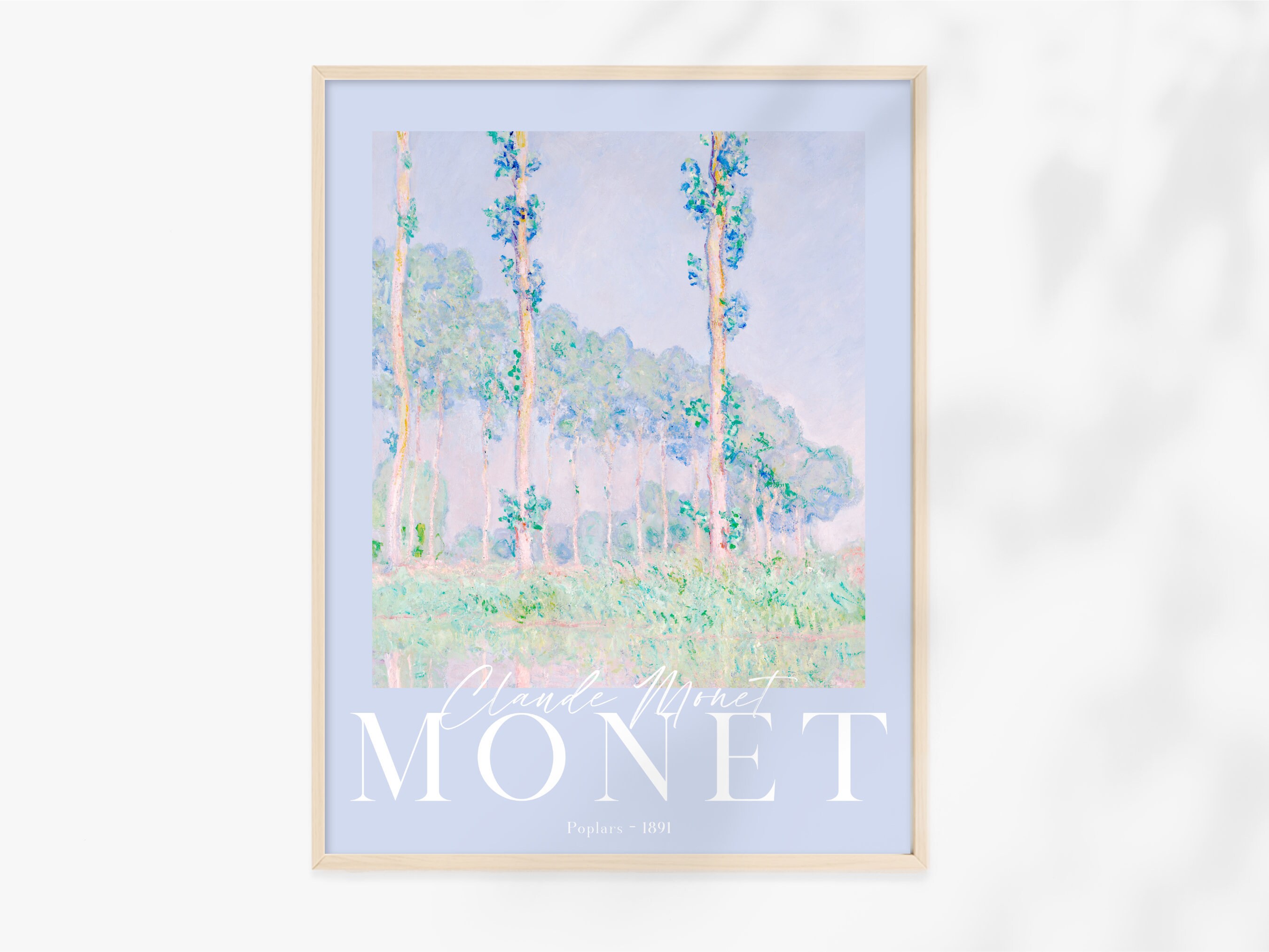 Monet Print, Pale Blue Wall Art, Claude Monet Poster, Classic Painting ...