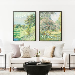 Set of 3 Monet Print, Monet Gallery Wall Set, Pastel Claude Monet Art ...