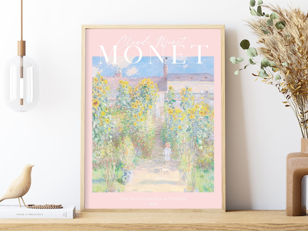 Monet Print Download, Pastel Pink Monet Poster, Classic Painting Poster ...