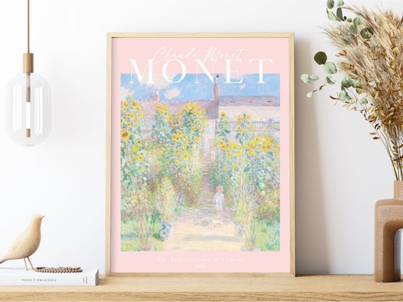 Monet Print Download Pastel Pink Monet Poster Classic - Etsy