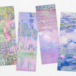 Monet Bookmark | Printable Bookmarks | Digital Download Bookmark ...